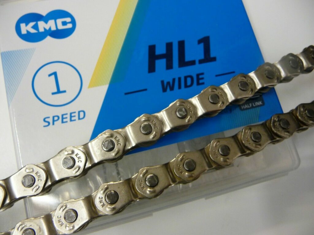 KMC Chain HL1 WIDE – Half Link – Silver – Single 1/2″ x 1/8″ BMX ...