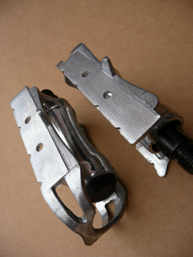 RETRO SPORTS ROAD BIKE CYCLE 9/16" PEDALS SILVER ALLOY Vintage Style ...