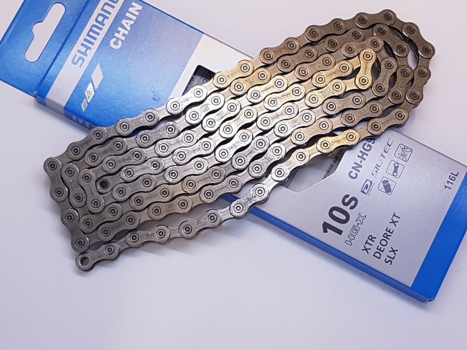Shimano HG95 10 Speed Chain Deore XT SLX XTR Sil-Tec – 116 Links CN ...