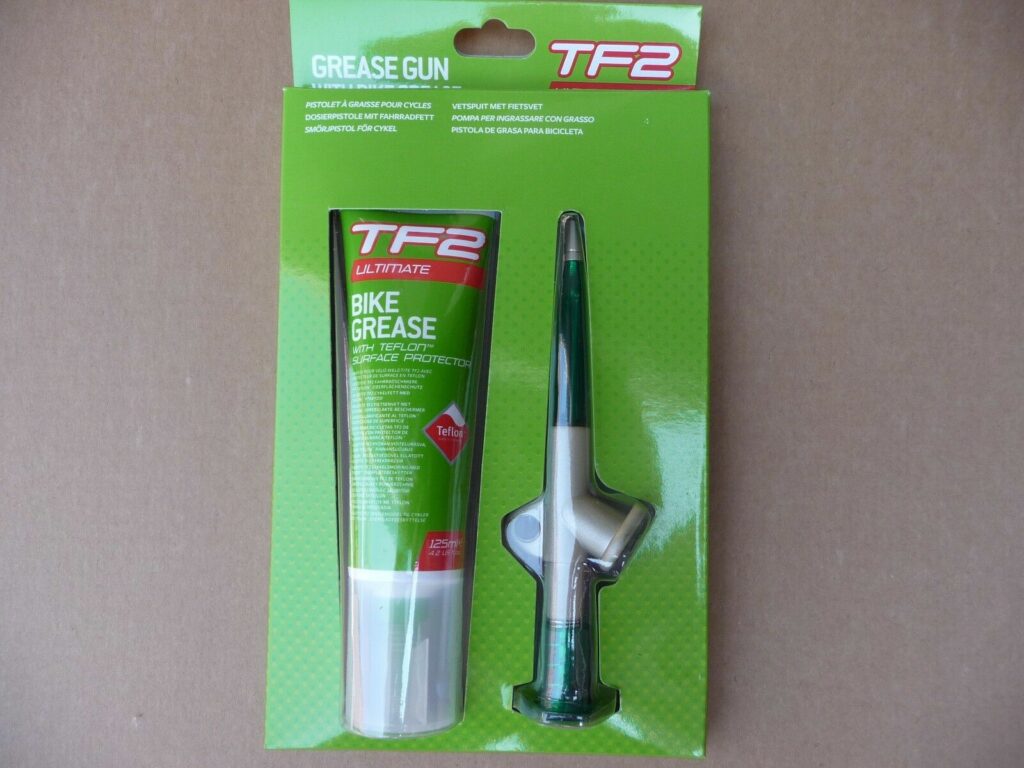Weldtite Cycle Bike Grease Gun + TF2 Grease 125ml New Chain Crank ...