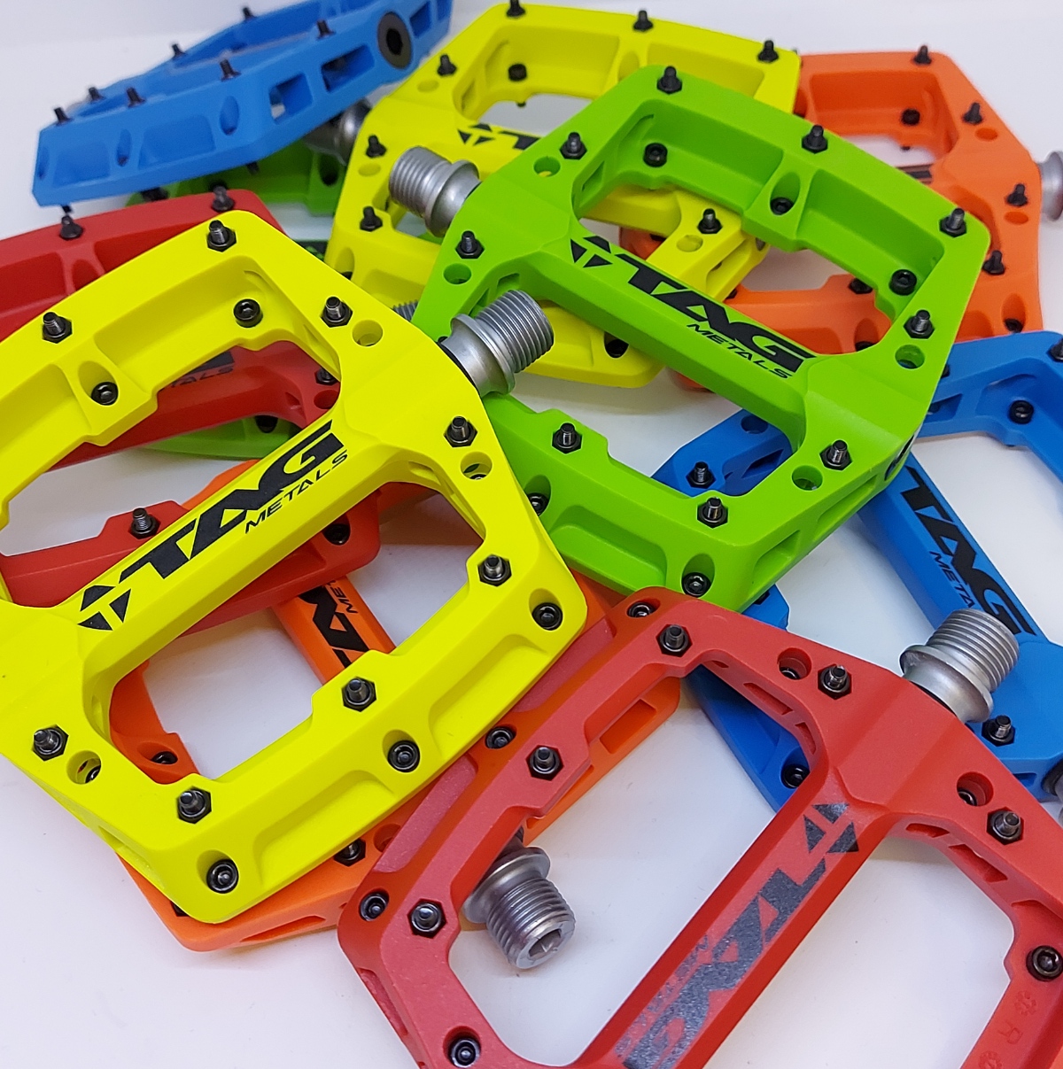 TAG T3 Pedals -Nylon 9/16″ Platform / flat Mountain bike enduro ...