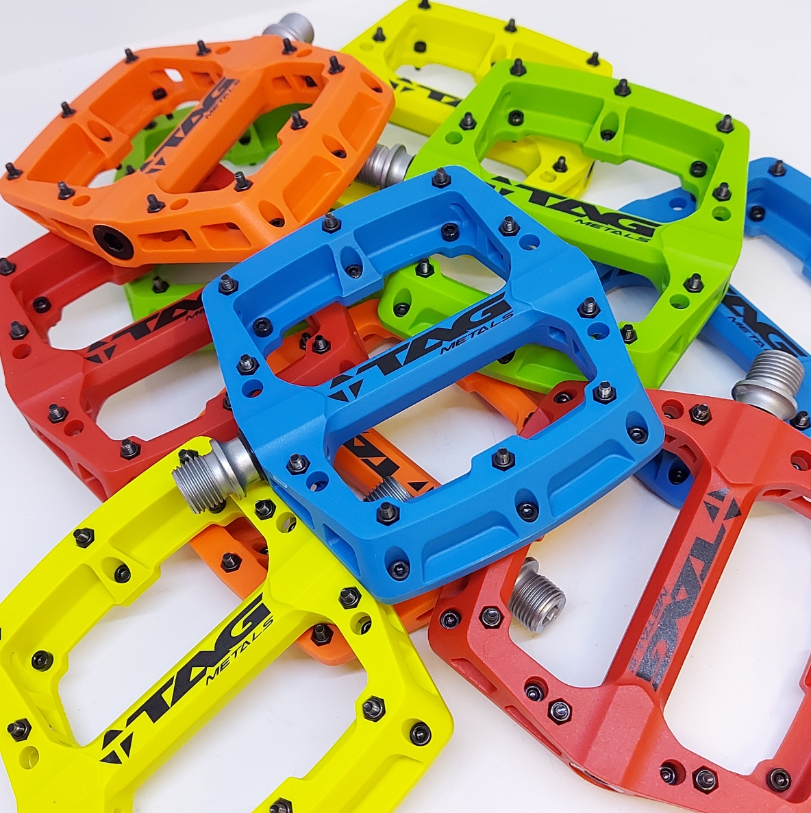 TAG T3 Pedals -Nylon 9/16″ Platform / flat Mountain bike enduro ...