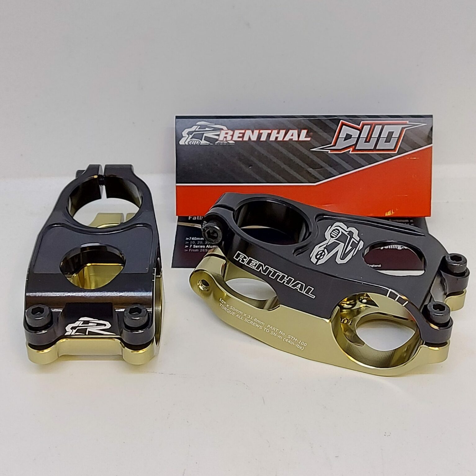 Renthal Duo Stem 31.8mm Handlebar Clamp 40mm / 50mm Reach – Hopkinson ...