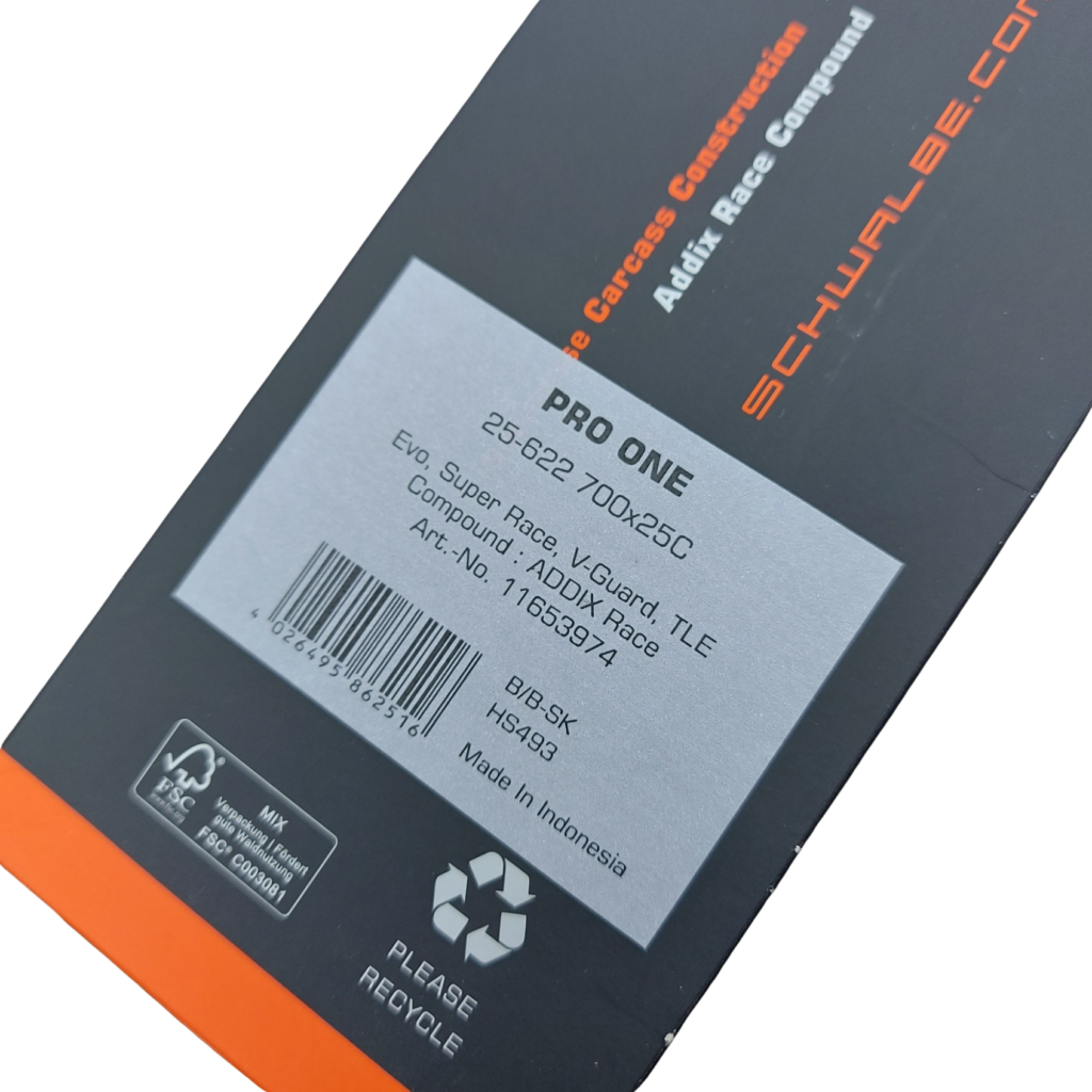 Schwalbe Pro One Tubeless Tyre EVO Super Race V-Guard TLE Tire ...